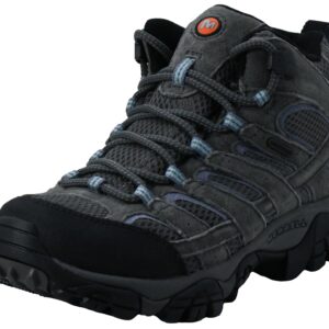 Merrell Women's Moab 2 Mid Waterproof Hiking Boot, Granite, 7 W US