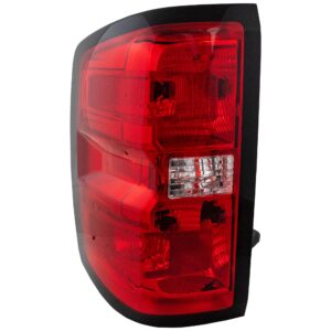 evan fischer driver side tail light compatible with 2014-2015 chevrolet silverado 1500, fits 2015 chevrolet silverado 2500 hd, chevrolet silverado 3500 hd halogen gm2800261