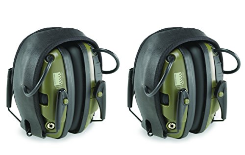 Howard Leight R-01526-PK2 by Honeywell Impact Sport Sound Amplification Electronic Shooting Earmuff, Green 2-Pack