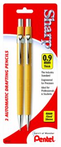 pentel® sharp™ automatic drafting pencils, 0.9 mm, black, pack of 2