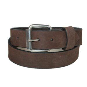 boston leather men's bark leather belt, 44, brown