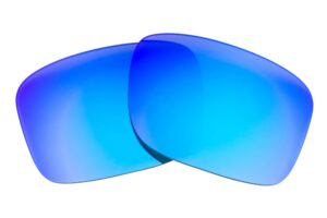 polarized replacement lenses for oakley holbrook oo9102 sunglasses - crafted in usa - (grey polarized with blue mirror)