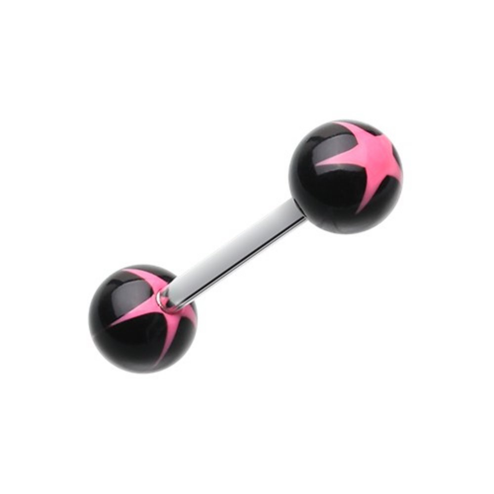 Nova Star Acrylic Top WildKlass Barbell Tongue Ring