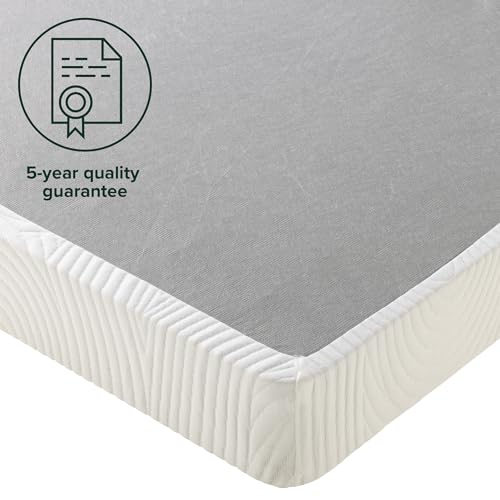 ZINUS No Assembly Metal Box Spring, 4 Inch White Mattress Foundation, Sturdy Metal Structure, Split King