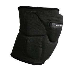 champro pro-plus low profile volleyball knee pad, large, black (a2001bl)