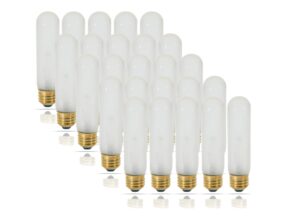 satco 25w t10 tubular bulb - medium base - frosted - 120v