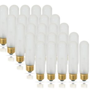 Satco 25W T10 Tubular Bulb - Medium Base - Frosted - 120V