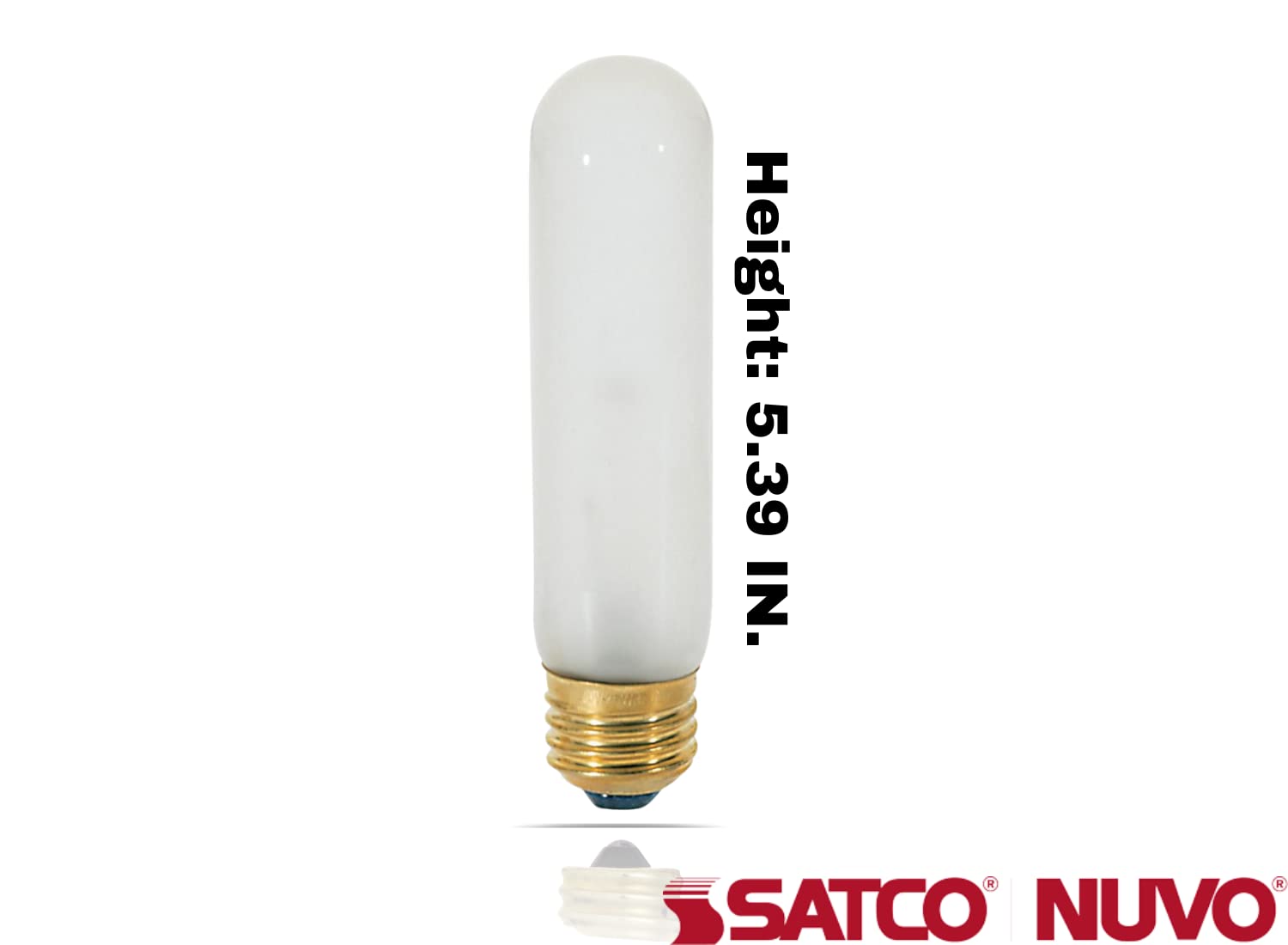 Satco 25W T10 Tubular Bulb - Medium Base - Frosted - 120V