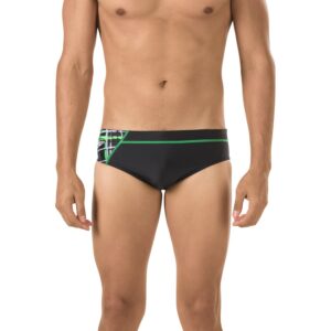 speedo men's swimsuit brief powerflex eco laser sticks - manufacturer discontinued