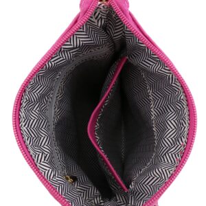 Functional Multi Pocket Crossbody Bag (Fuchsia)