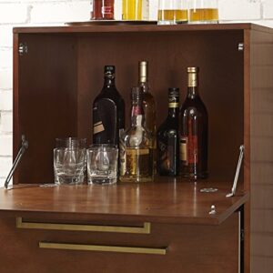 Crosley Furniture Everett Spirit Cabinet - Vintage Mahogany