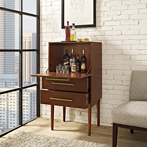 Crosley Furniture Everett Spirit Cabinet - Vintage Mahogany