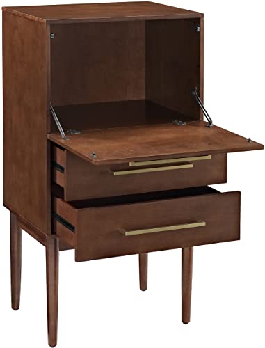 Crosley Furniture Everett Spirit Cabinet - Vintage Mahogany