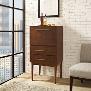 Crosley Furniture Everett Spirit Cabinet - Vintage Mahogany