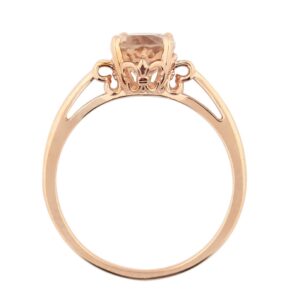 1ct morganite 14k rose gold ring (size 6)