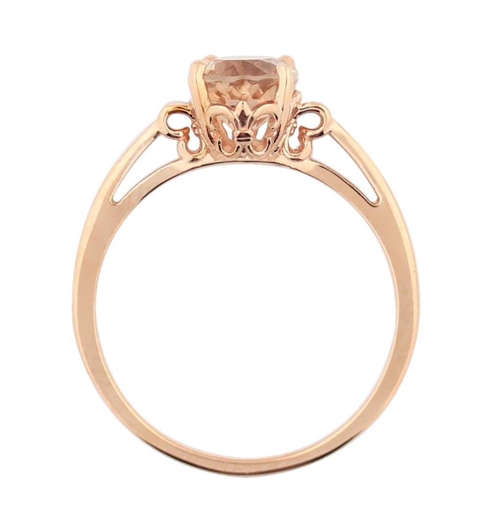 1ct Morganite 14K Rose Gold Ring (size 6)