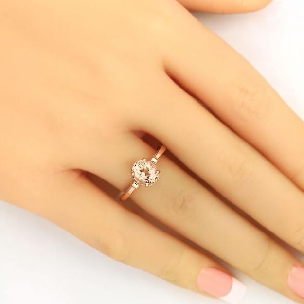 1ct Morganite 14K Rose Gold Ring (size 6)