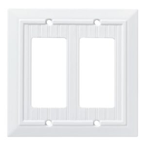 franklin brass w35272-pw-c classic beadboard double decorator wall plate, single