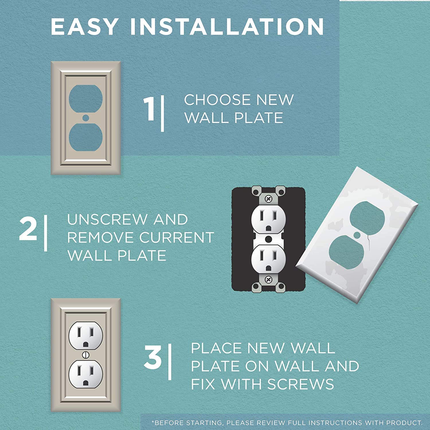 Franklin Brass W35272-PW-C Classic Beadboard Double Decorator Wall Plate, Single