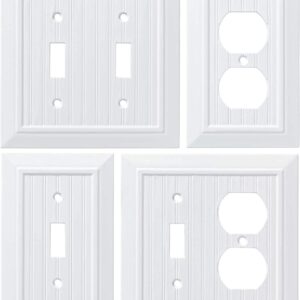 Franklin Brass W35272-PW-C Classic Beadboard Double Decorator Wall Plate, Single