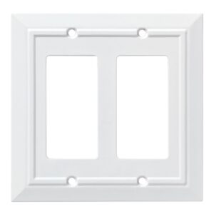 franklin brass w35248-pw-c classic architecture double decorator wall plate, single, white