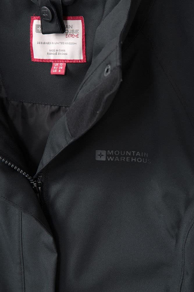 Mountain Warehouse Alaskan Womens Long 3 in 1 Jacket Jet Black Womens Size 8 US