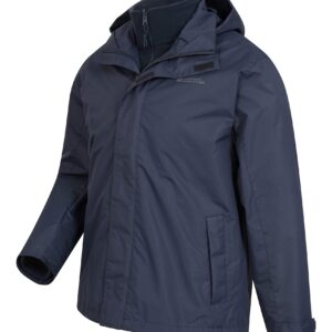 Mountain Warehouse Fell Mens 3 in 1 Water Resistant Jacket - Winter Navy Large