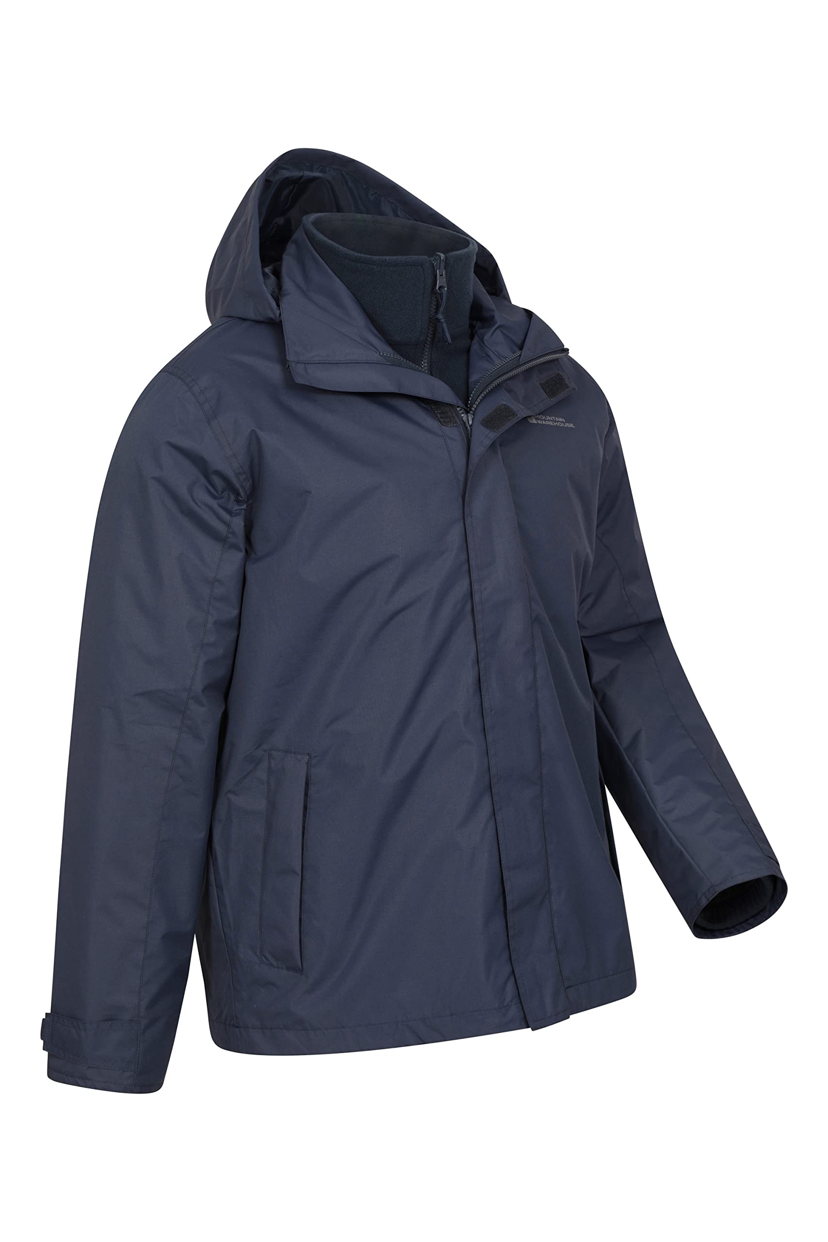 Mountain Warehouse Fell Mens 3 in 1 Water Resistant Jacket - Winter Navy Large