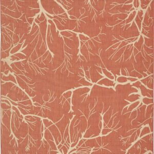 Unique Loom Outdoor Botanical Collection Area Rug - Branch (9' x 12' 2" Rectangle, Terracotta/ Beige)