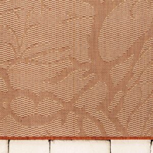 Unique Loom Outdoor Botanical Collection Area Rug - Branch (9' x 12' 2" Rectangle, Terracotta/ Beige)