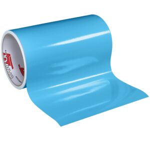 12" x 10/20 ft roll of glossy/matte oracal 651 permanent adhesive-backed vinyl for craft cutters, punches and vinyl sign cutters (10, ice blue)