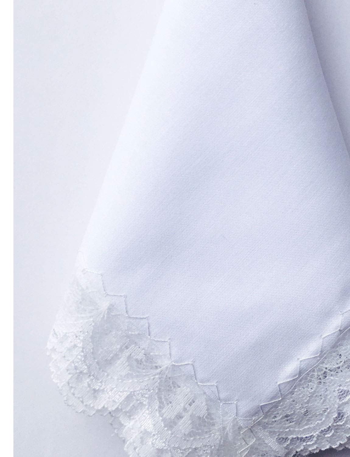 Lace Cotton White Handkerchiefs Perfect Wedding Bulk