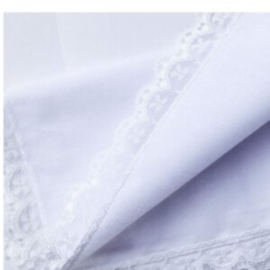 Lace Cotton White Handkerchiefs Perfect Wedding Bulk