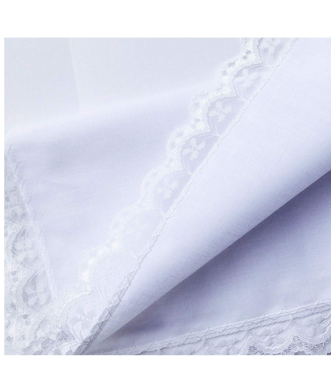 Lace Cotton White Handkerchiefs Perfect Wedding Bulk