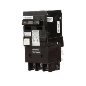 siemens qf220a ground fault circuit interrupter, 20 amp, 2 pole, 120v, 10,000 aic,