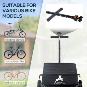 Aosom Bicycle Cargo Trailer with Removable Box and Waterproof Cover, Bike Wagon Trailer with Two 16in Wheels