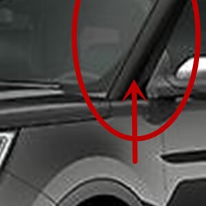 LH Driver Side Front Windshield Outer-Pillar Windshield Trim Molding Outer Only Compatible with Ford Explorer 2011-2019 Models