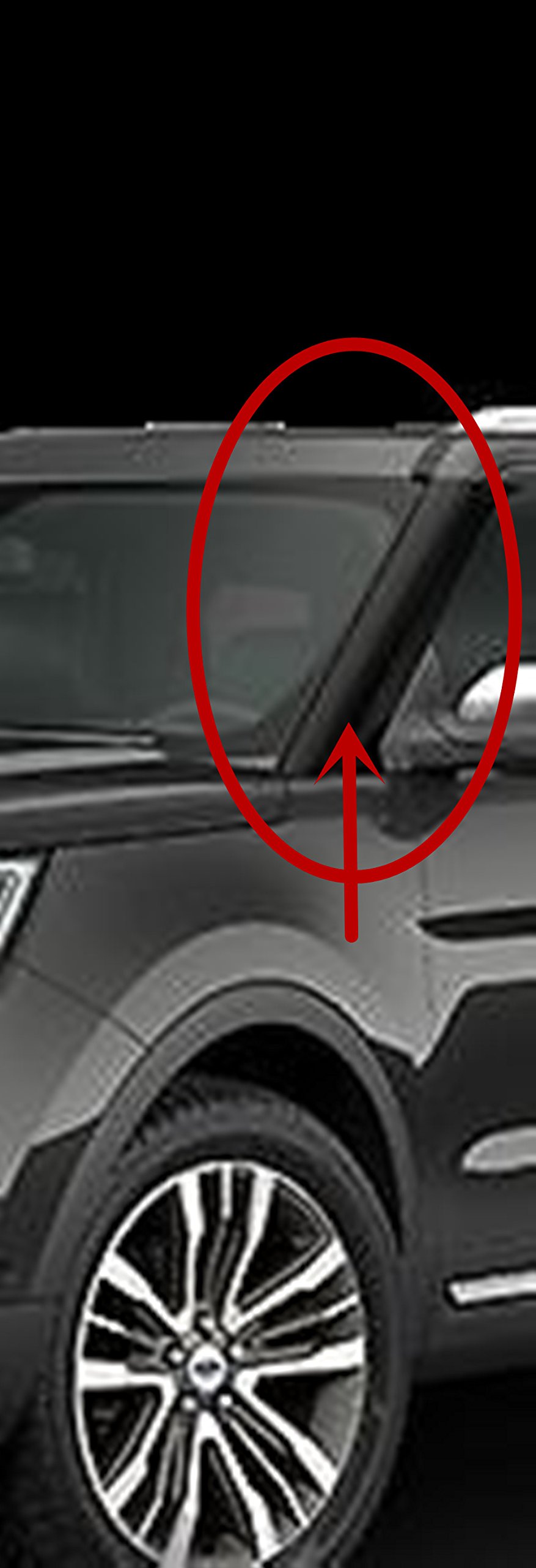 LH Driver Side Front Windshield Outer-Pillar Windshield Trim Molding Outer Only Compatible with Ford Explorer 2011-2019 Models