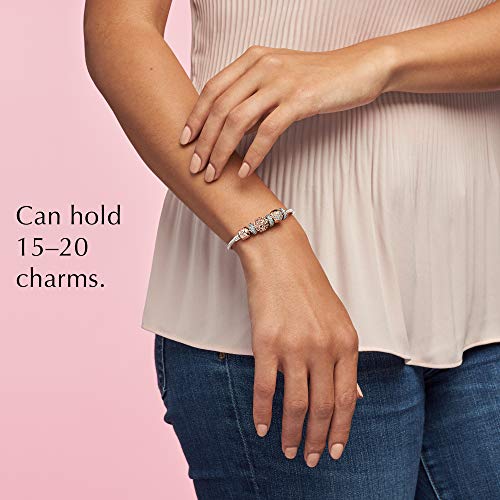 Pandora Jewelry Moments Snake Chain Charm Rose Bracelet, 7.1"