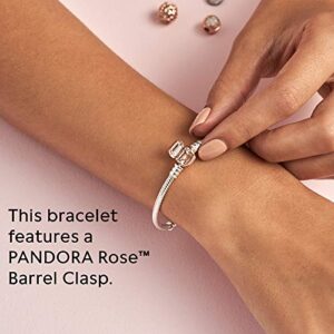 Pandora Jewelry Moments Snake Chain Charm Rose Bracelet, 7.1"