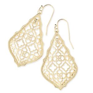 Kendra Scott Addie Drop Earrings for Women in Filigree, Fashion Jewelry, 14k Gold-Plated