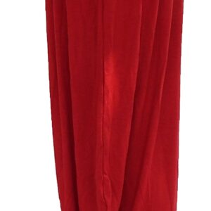 Lovely Creations Women's Drape Harem Pants Best for Dance, Yoga, Pilates, Belly Dance Fitness, Lounging - Super Soft Aladdin Pants Free Size (S-XL) (JS Red)