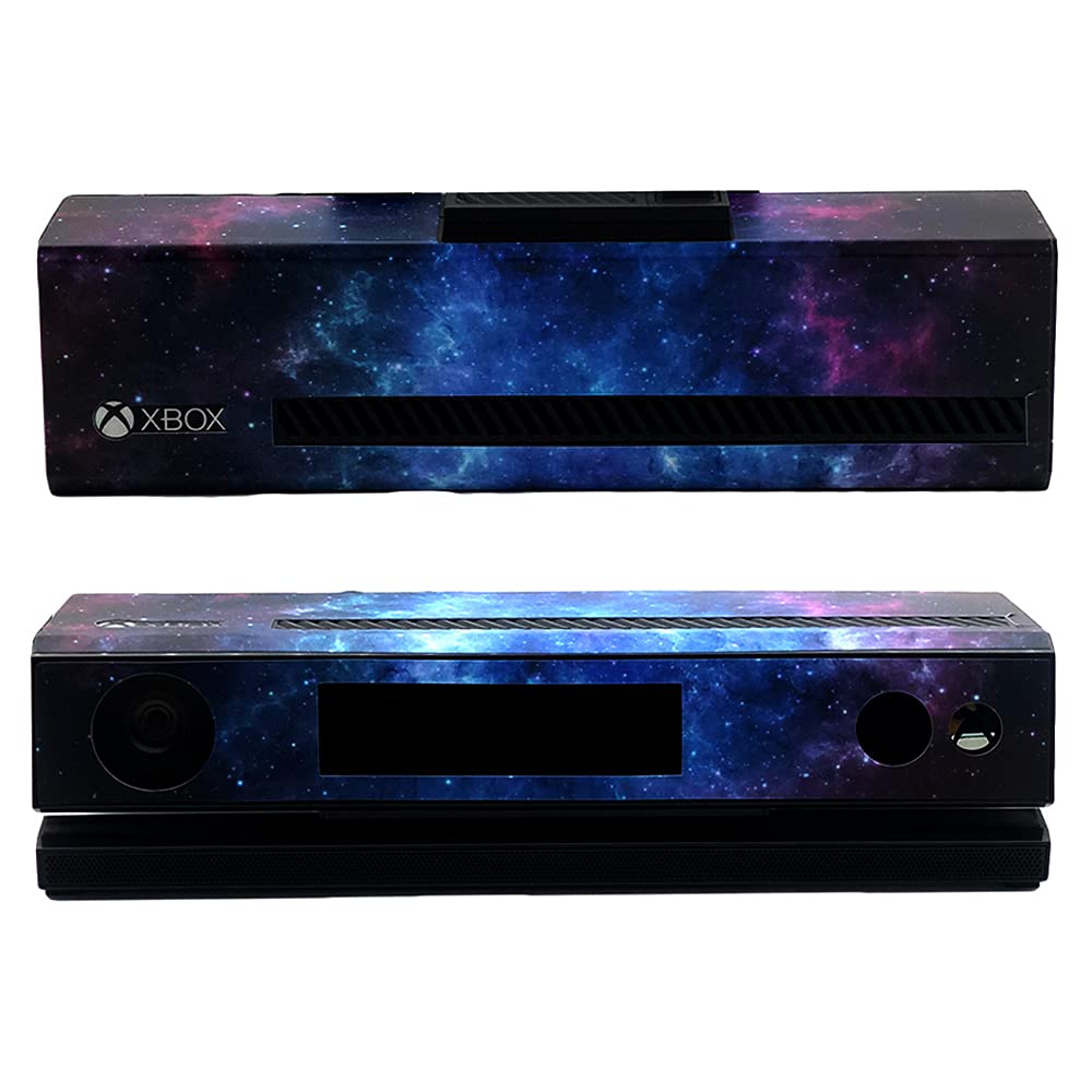 UUShop Protective Vinyl Skin Decal Cover for Microsoft Xbox One Console wrap sticker skins with two Free wireless controller decals Blue and Purple Nebula(NOT for One S or X)