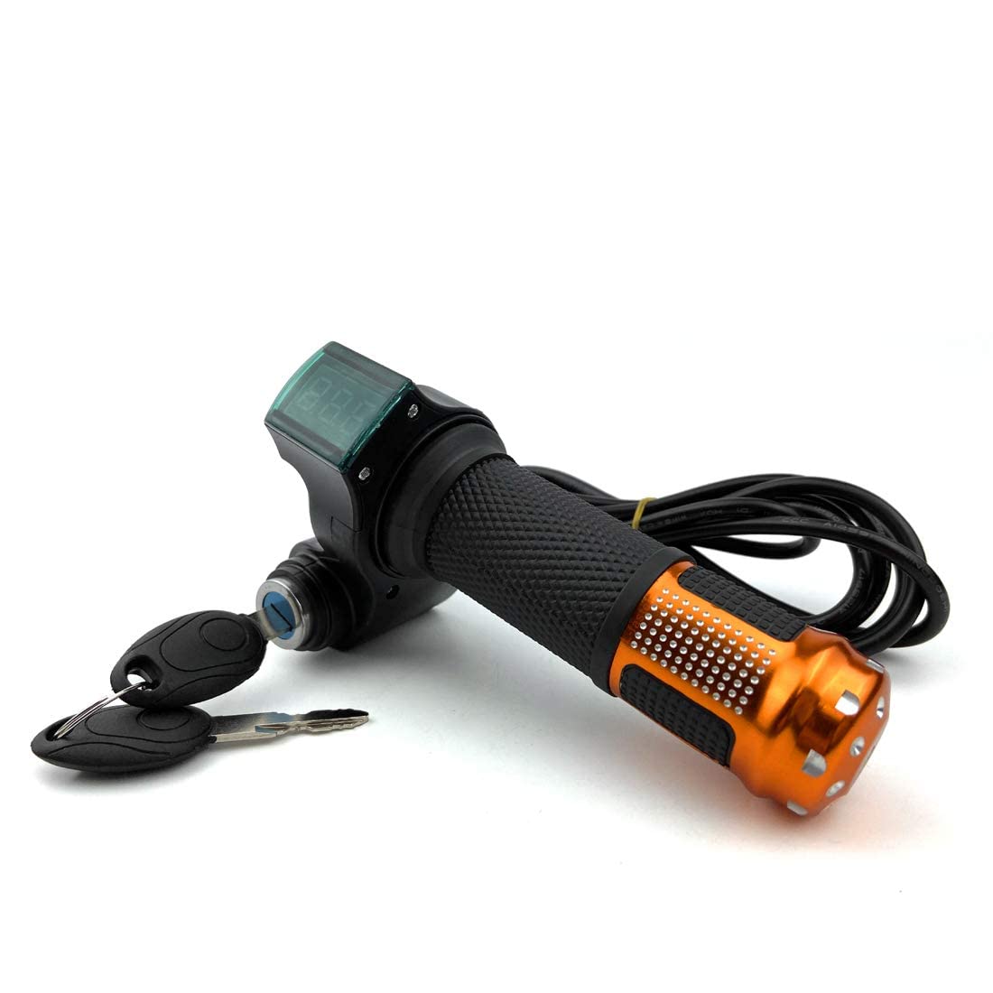 L-faster 24V/36V/48V Electric Bike Throttle Grip Electric Scooter Battery Voltage Indicator Power Key Locker Accelerator