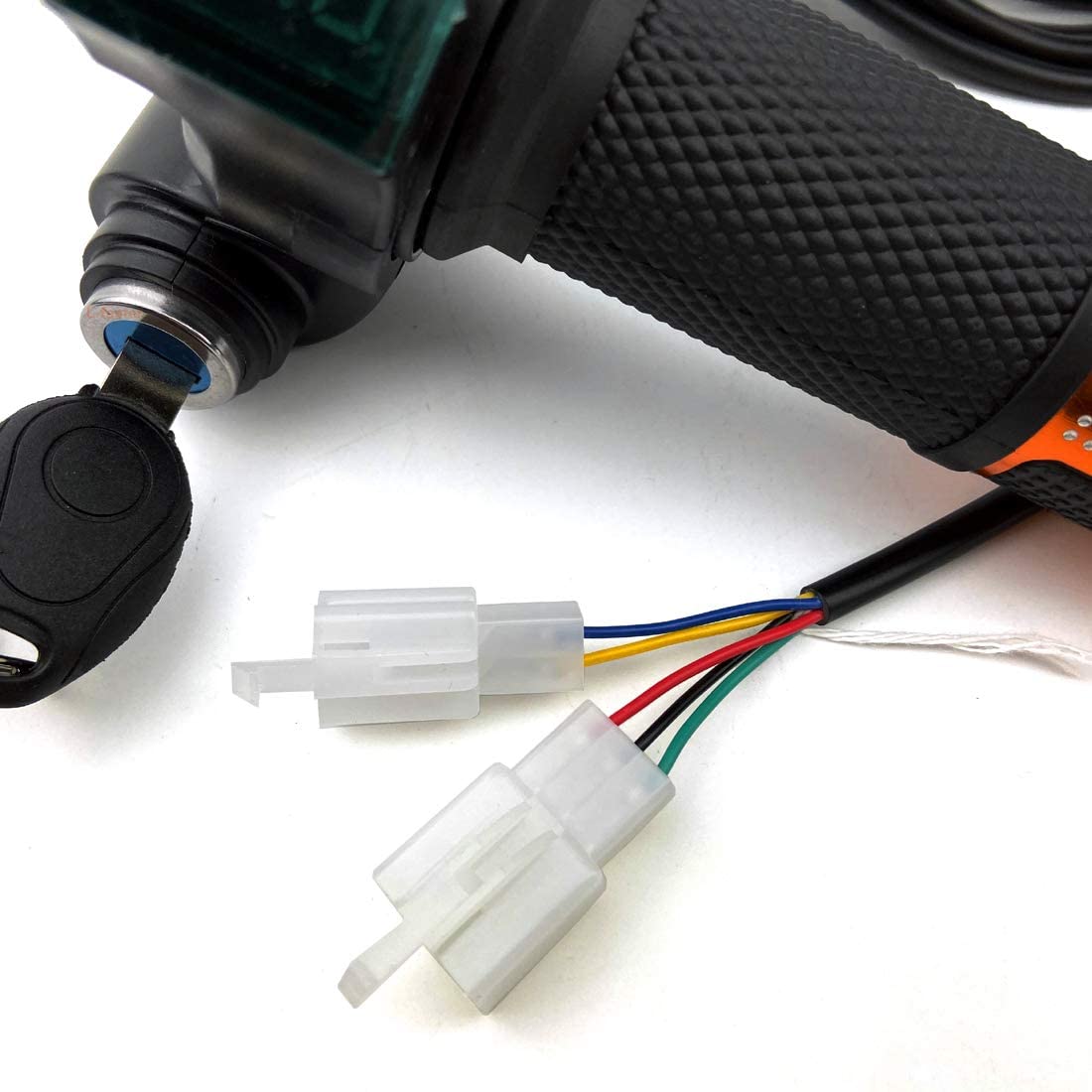 L-faster 24V/36V/48V Electric Bike Throttle Grip Electric Scooter Battery Voltage Indicator Power Key Locker Accelerator