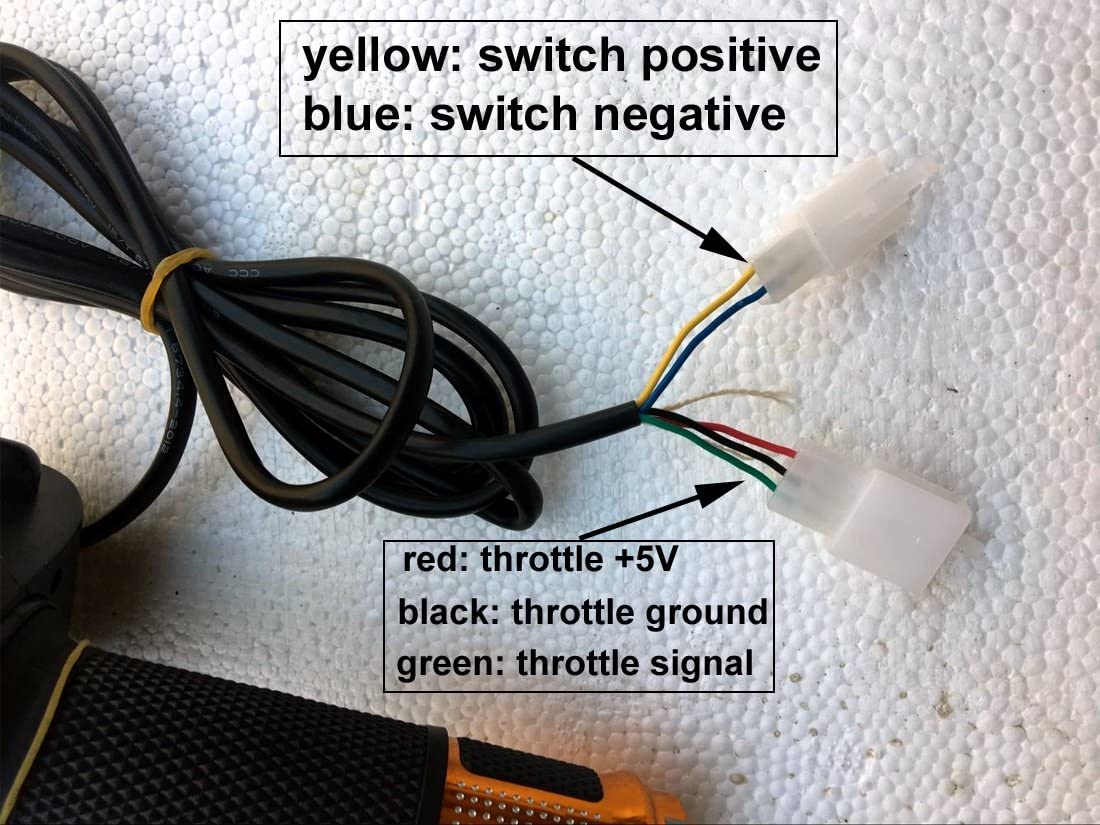 L-faster 24V/36V/48V Electric Bike Throttle Grip Electric Scooter Battery Voltage Indicator Power Key Locker Accelerator