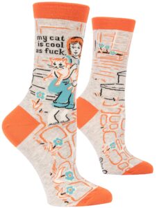 blue q women's funny crew socks - friends, family, and pets