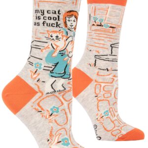 Blue Q Women's Funny Crew Socks - Friends, Family, and Pets