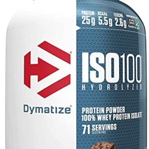 Dymatize ISO 100 Hydrolyzed Whey Protein Powder Isolate, Fudge Brownie, 5 Pound