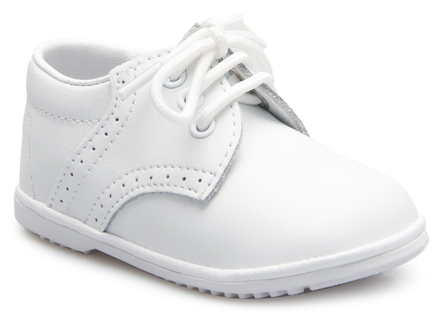 OLIVIA KOO Baby Boys Infant to Toddler Oxford Christening Shoes White 1